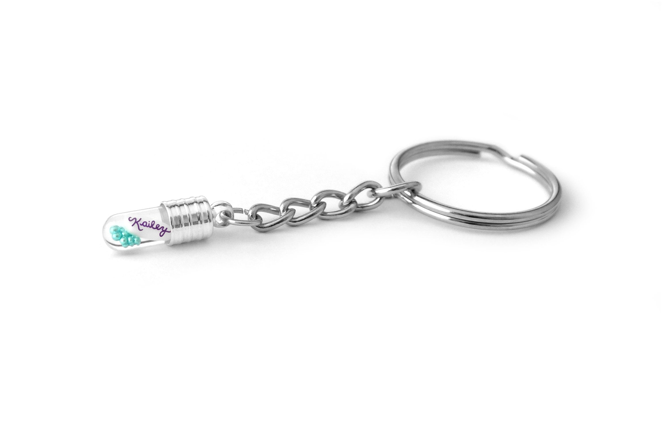 Name on Rice Keychain, Custom Name Keychain, Custom Rice Art, Name on ...