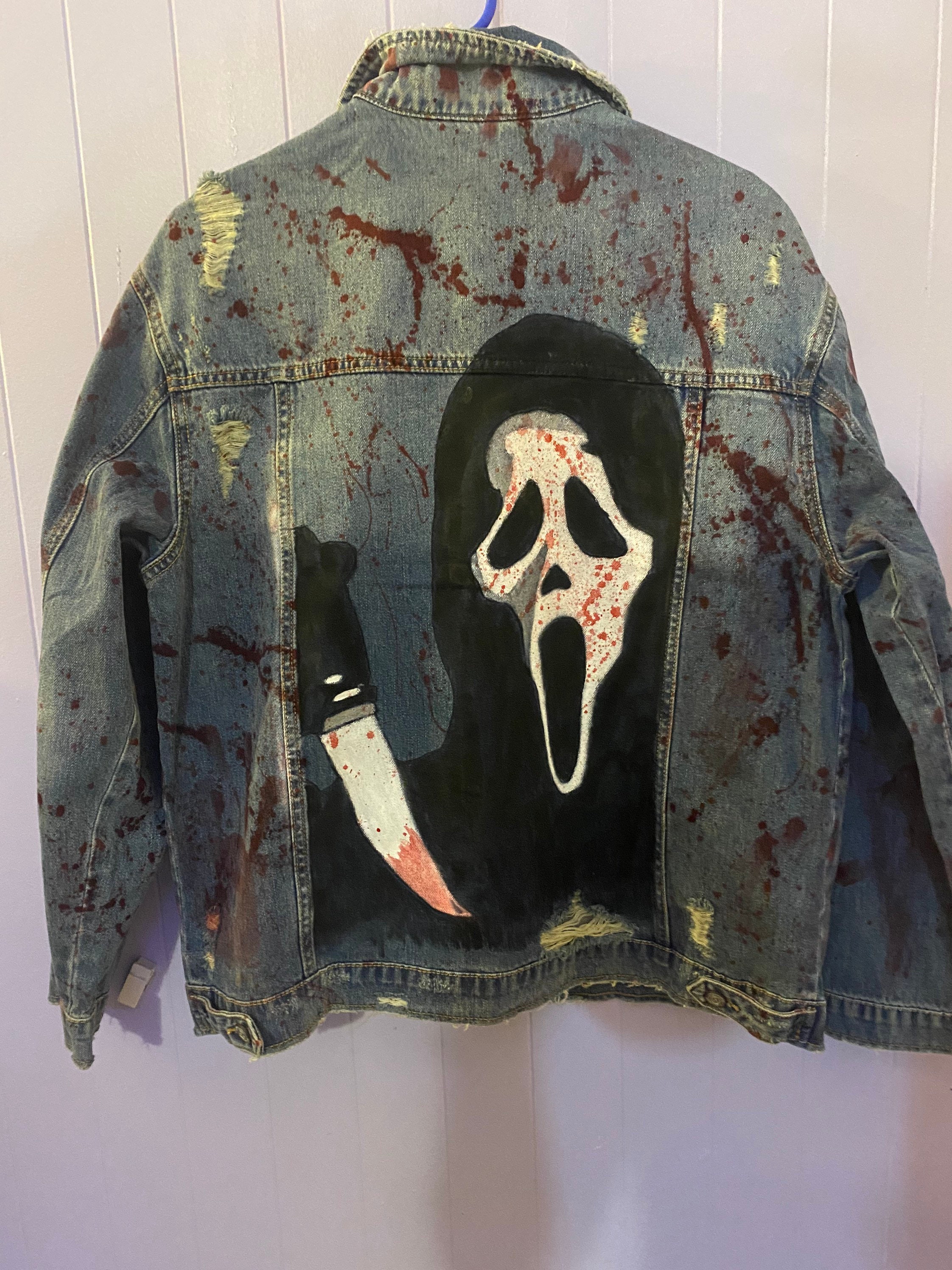 Hand-painted Scream Jacket - Etsy