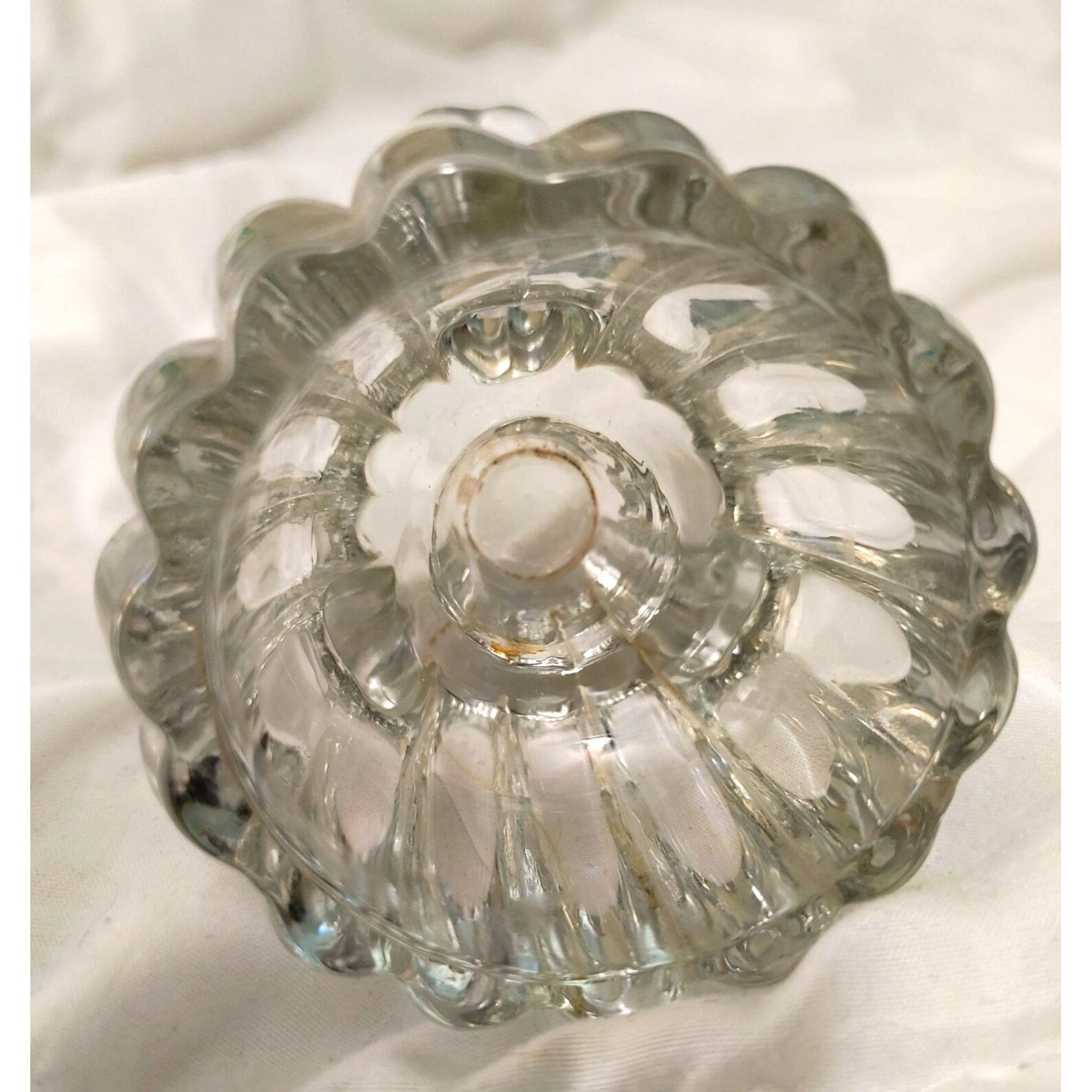 Vintage 1950's Jeannette Clear Crystal Three Toe Candle Holder for ...
