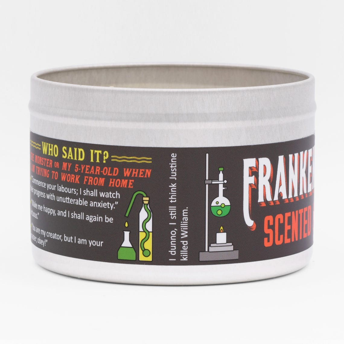 Frankenstein Scented Candle | Gift for Book Lover | Gift for Mad ...