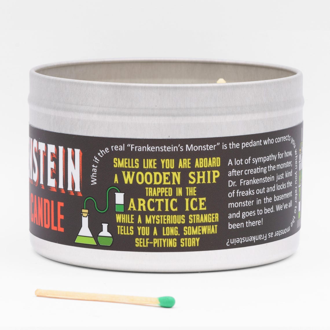 Frankenstein Scented Candle | Gift for Book Lover | Gift for Mad ...