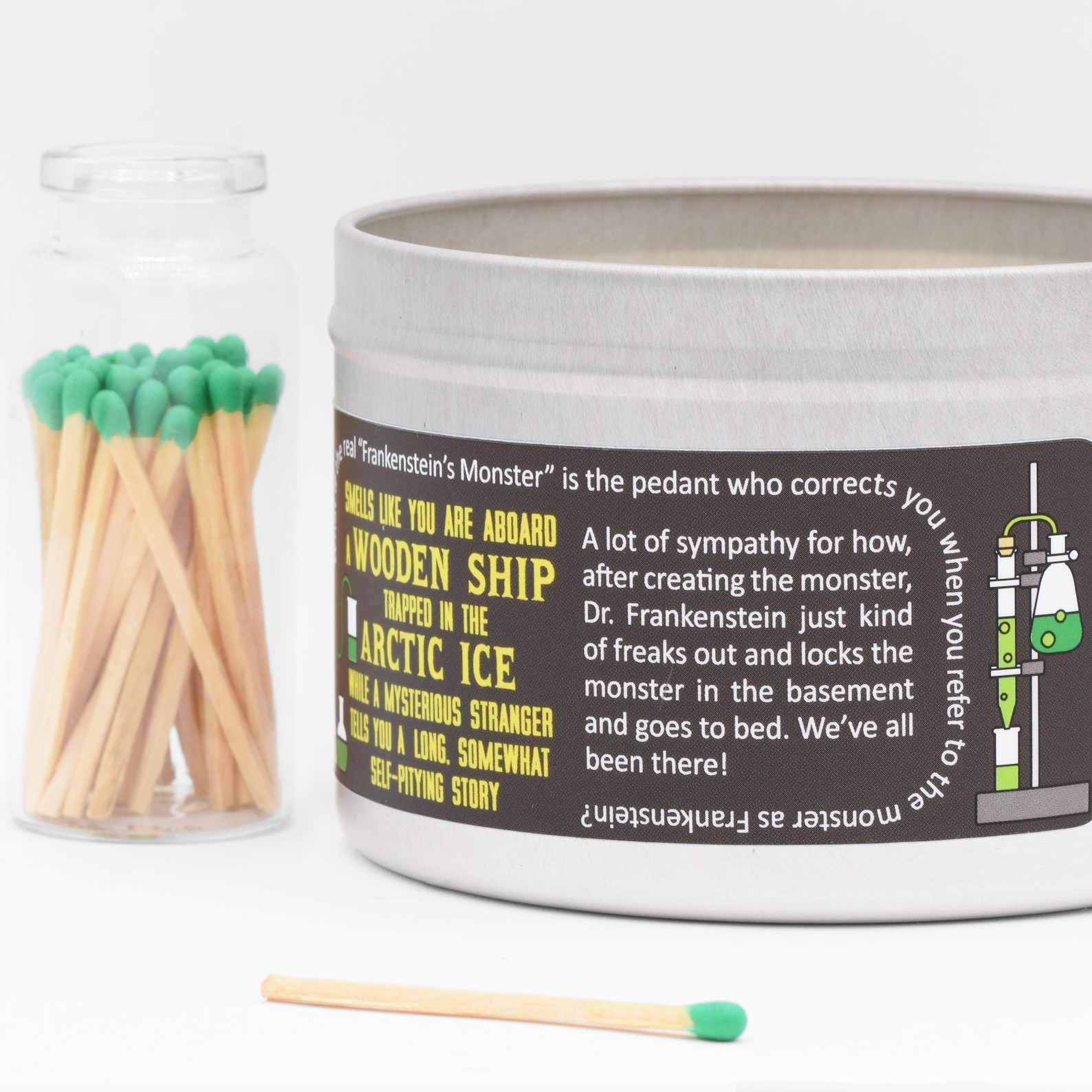 Frankenstein Scented Candle | Gift for Book Lover | Gift for Mad ...