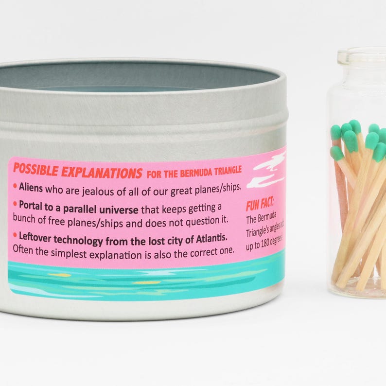 Bermuda Triangle Scented Candle | Funny and Unique Candle | Smells Like ...
