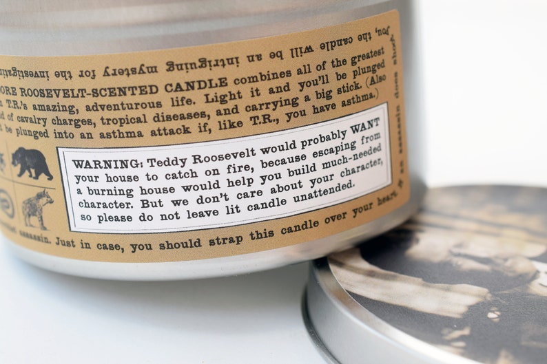 Theodore Roosevelt Scented Candle Funny Father's Day | Etsy