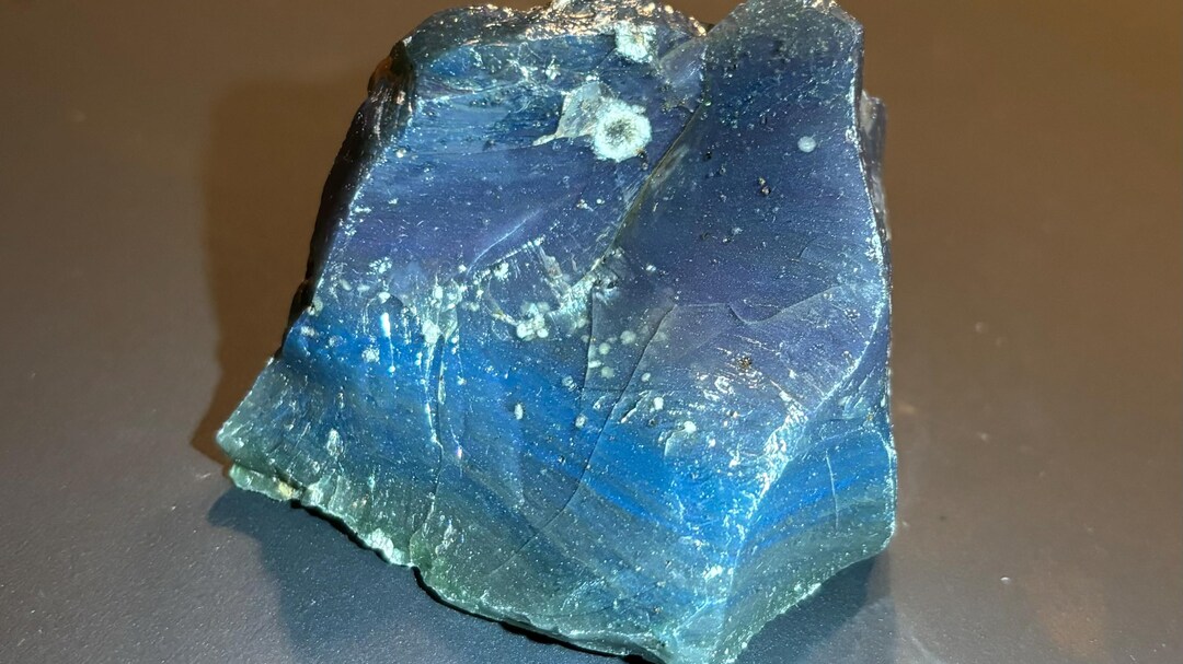 Layered Blue Green Slag Glass - Etsy