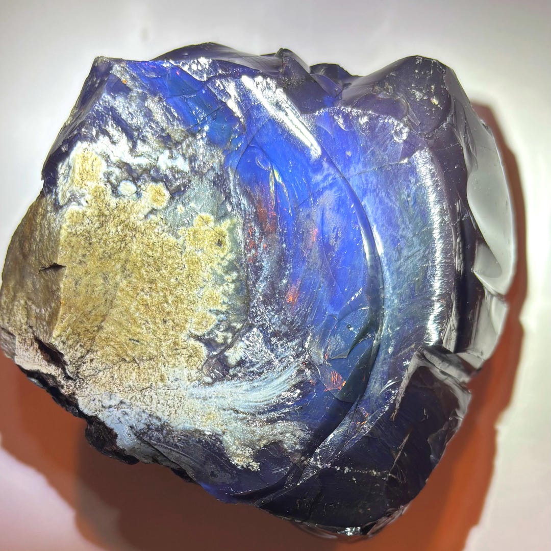 Totally Unique Historic Blue Slag Glass Chunk: Upstate NY Iron Furnace ...