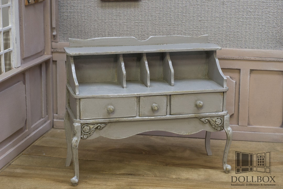 Handmade Secretary Desk Miniature 1:6 Scale 30cm 12 Inch - Etsy