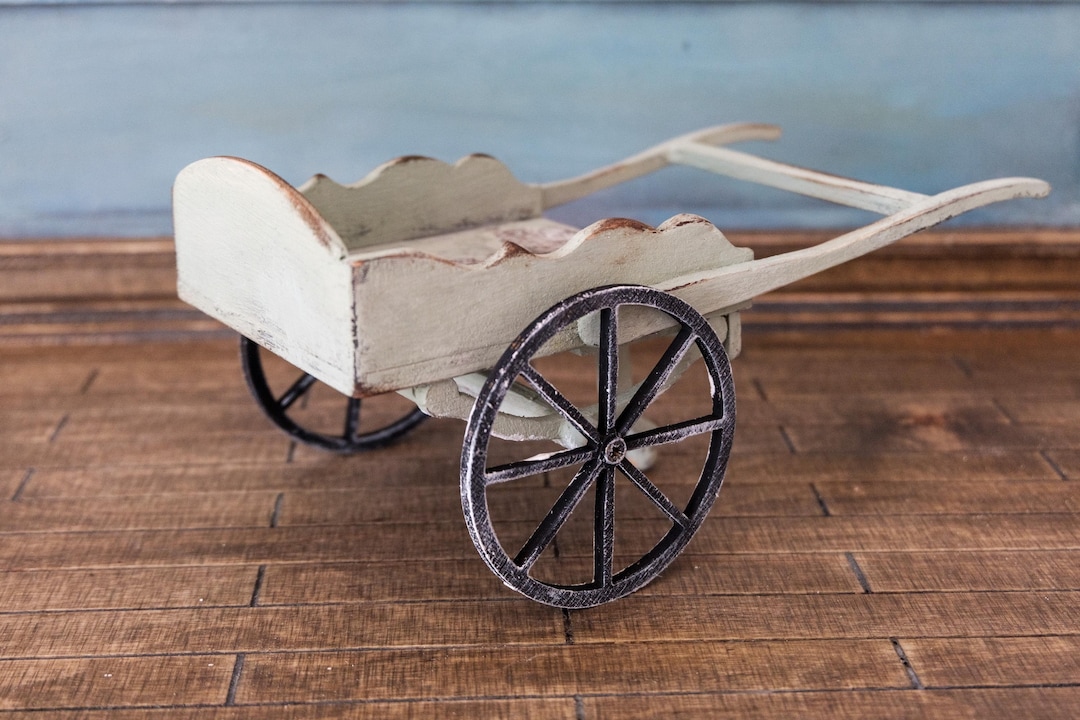 Handmade Wooden Wheelbarrow Cart Decoupage for Blythe, Decorated ...