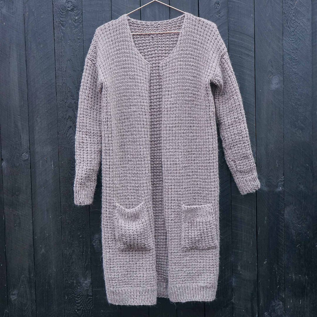 Basic Cardigan Beginner Knitting Pattern in English - Etsy