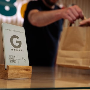 Google Review NFC Stand With QR Code, Google Reviews Display, Table ...