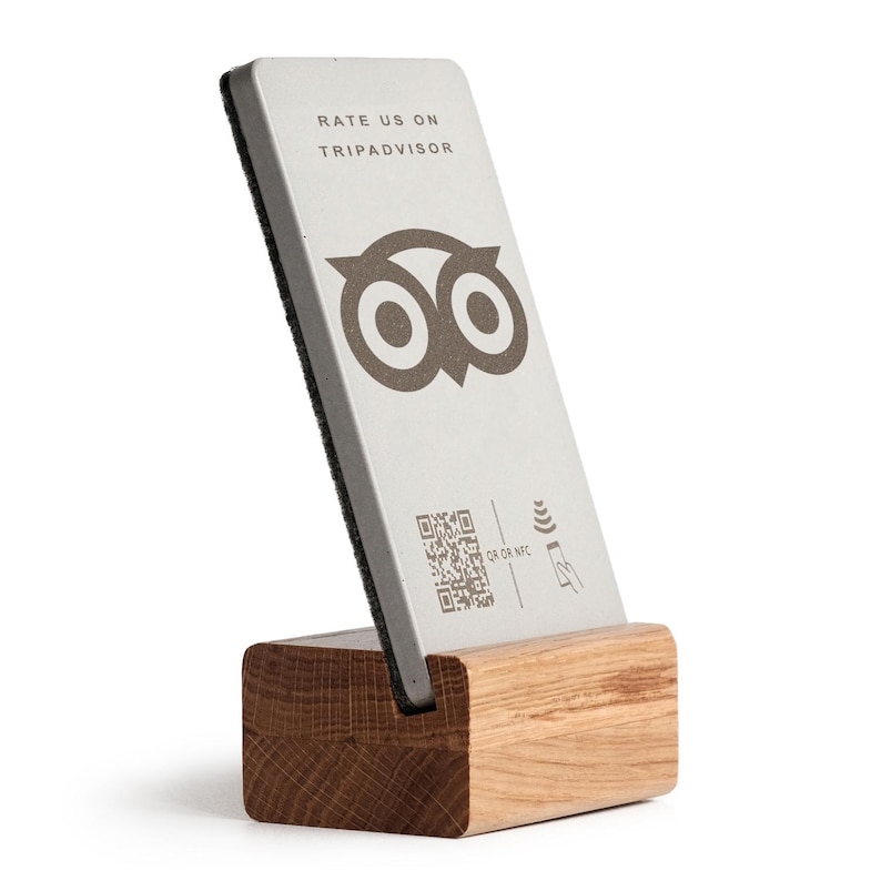 Tripadvisor Review NFC Stand With QR Code, Tripadvisor Reviews Display ...