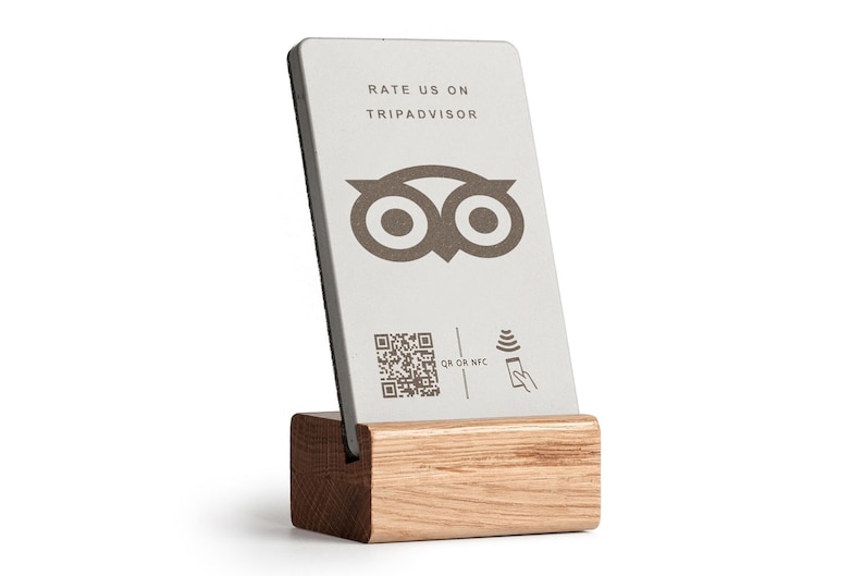 Tripadvisor Review NFC Stand With QR Code, Tripadvisor Reviews Display ...