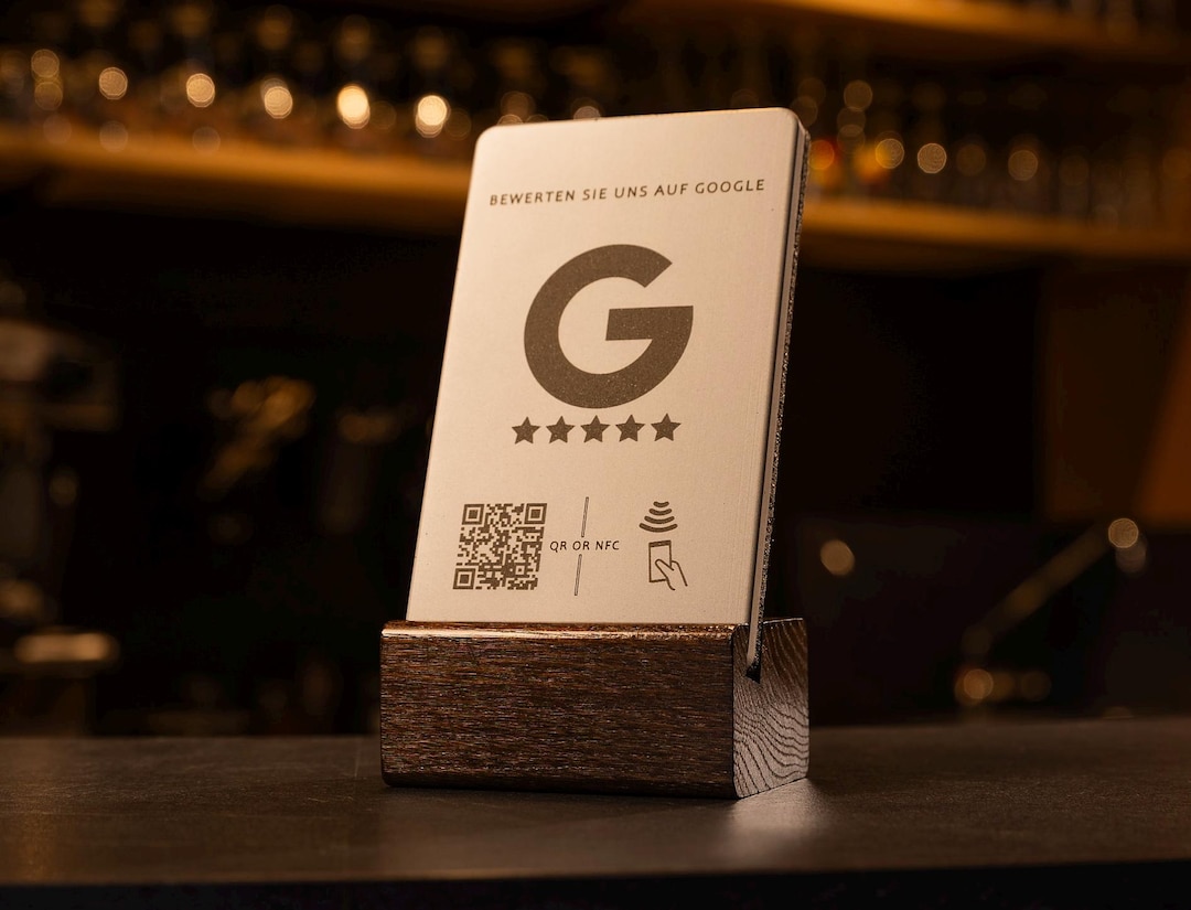 Google Review NFC Stand With QR Code, Google Reviews NFC Stand Display ...