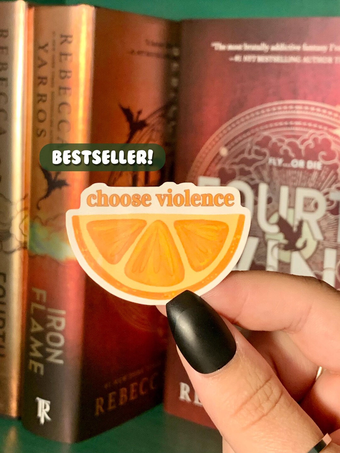 Choose Violence Sticker FOURTH WING Iron Flame Merch Bookish Booktok ...