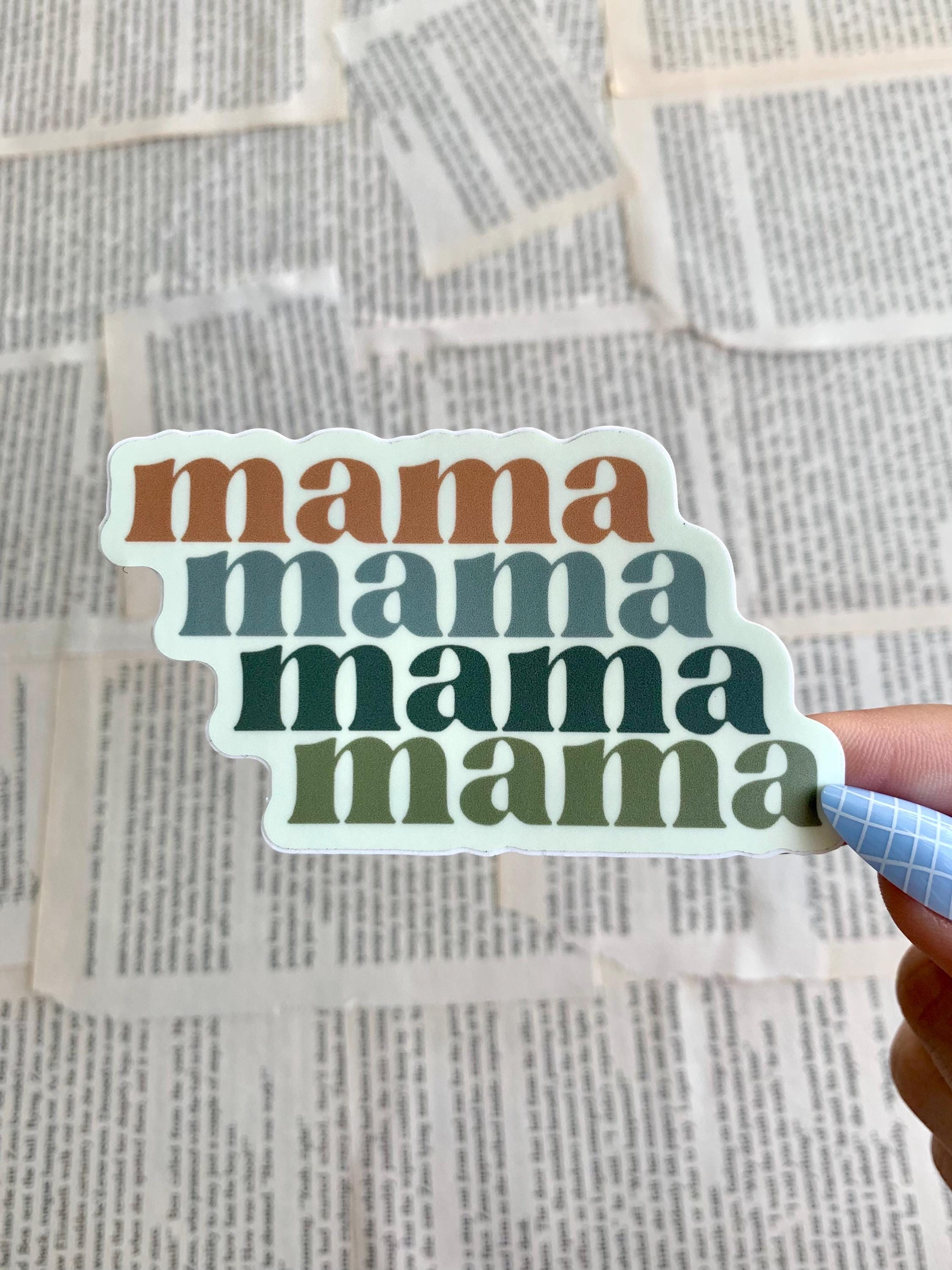 Mama Sticker | Waterproof Matte Finish | Stacked Sticker, Gift for Mom ...
