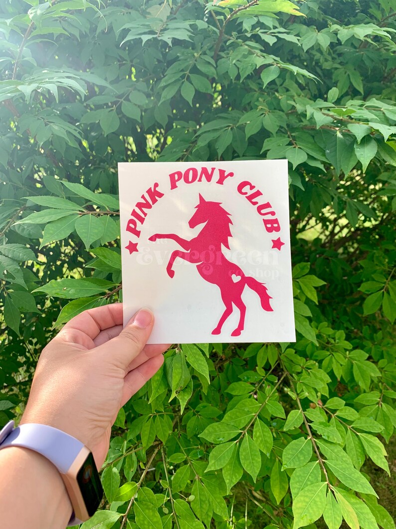 Pink Pony Club Decal | Chappell Roan Decal | Pink Unicorn Pony Horse ...