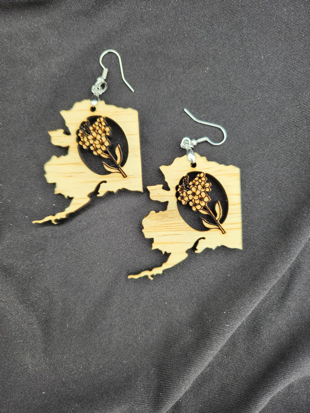 Alaska Earring Svg, Laser Cut File, 5.0 Mm, Wood, 1/4", Alaska, State ...