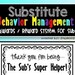 Substitute Teacher - Classroom Behavior Management - Awards - Etsy