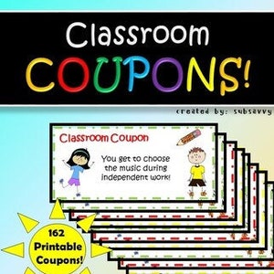 Classroom Coupons - Etsy