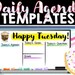 Daily Schedule Template Daily Agenda Google Slides DONUTS & COFFEE ...