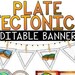 Plate Tectonics Banners Printable | Earthquakes | Science Classroom ...