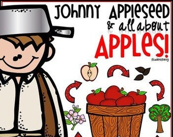 Johnny Appleseed Craft | Apple Activities | Fall Bulletin Board - Etsy