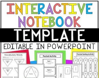 Editable Interactive Notebook Templates - All Subjects Printables - Etsy