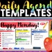 Back to School Daily Agenda Google Slides Template Bulletin Board ...