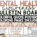 Mental Health Awareness Bulletin Board Boho Rainbow Posters Coloring ...