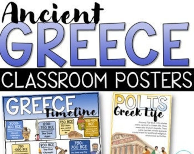 Ancient Greece Posters Greece Timeline and Map Ancient Greece Word Wall ...