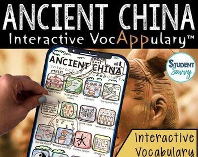 Ancient China Vocabulary Interactive Vocappulary™ Graphic Organizer ...