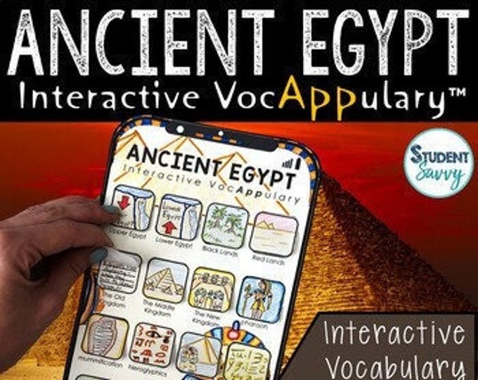 Ancient Egypt Vocabulary Activity Art Interactive Vocappulary™ Craft ...