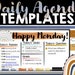 Daily Schedule Template Editable Agenda Slides Back to School Digital ...