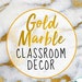 Gold Marble Classroom Decor (editable) Marble Classroom Decoration ...