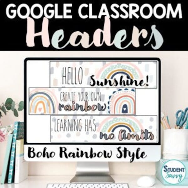 Google Classroom Headers Boho - Etsy