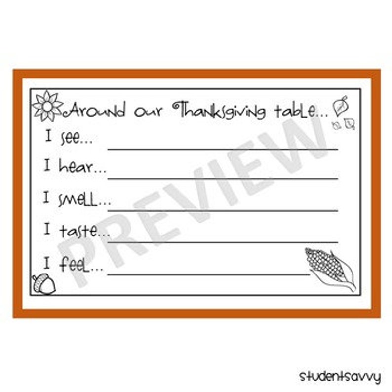 Thanksgiving Craftivity - Etsy