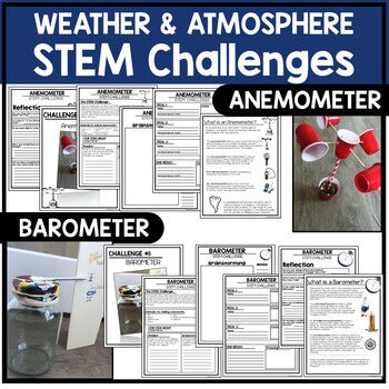 Weather STEM Activities Challenges - Earth Science Barometer Atmosphere ...