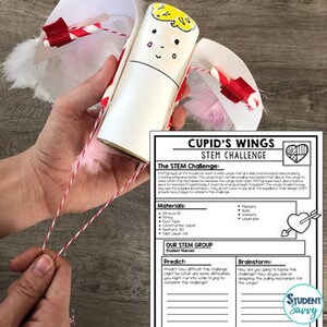 Valentines Day STEM Challenges February STEM Activities Projects Cupid ...
