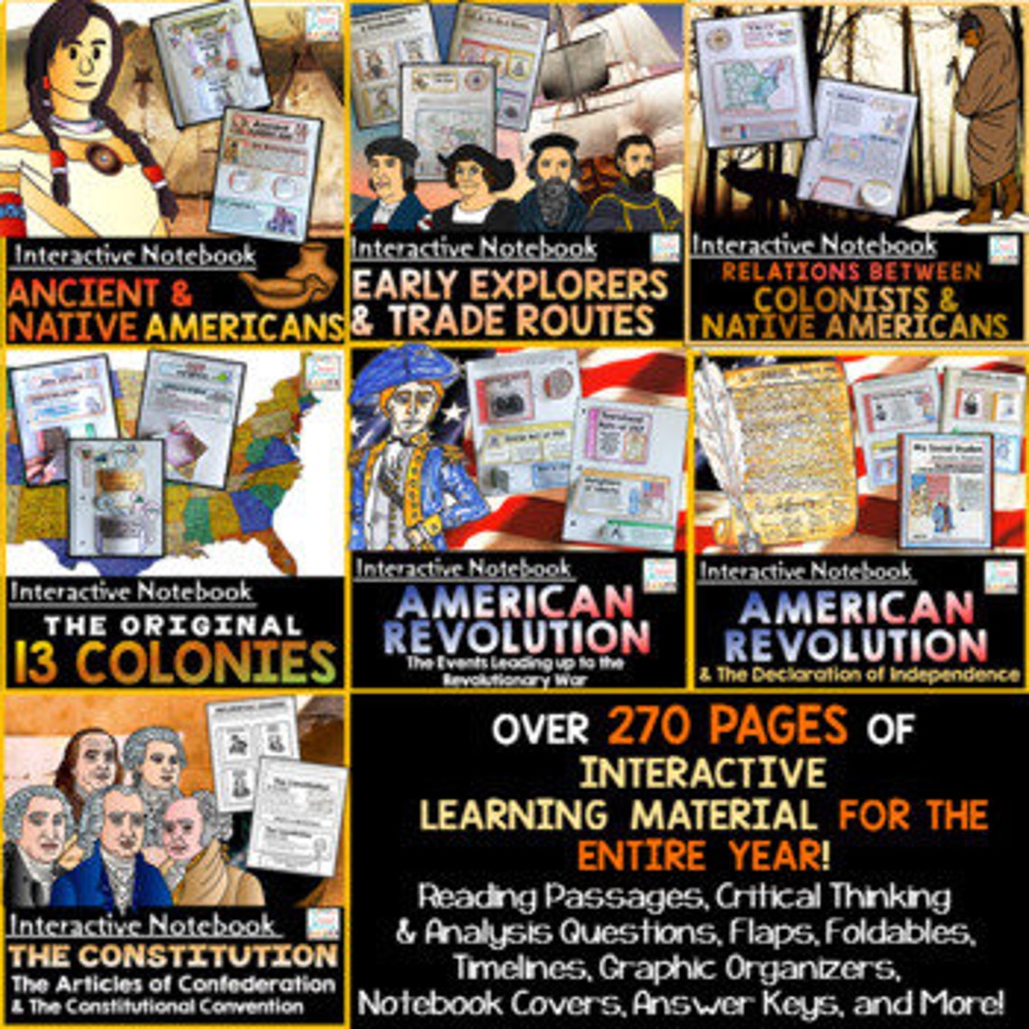 US History Interactive Notebooks - United States History Activities ...