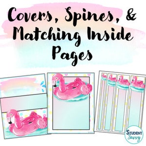 Summer Editable Binder Covers | Teacher Planner Covers | Summer ...