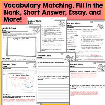 Ancient China Test Assessment Ancient China Exam Google Slides - Etsy