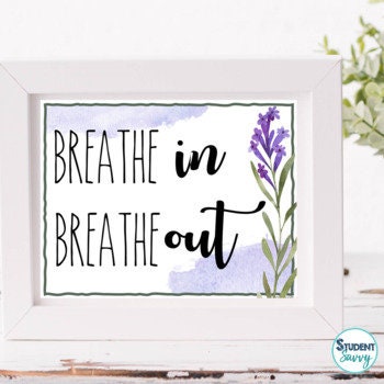Lavender and Eucalyptus Classroom Decor | Calm EDITABLE Posters ...