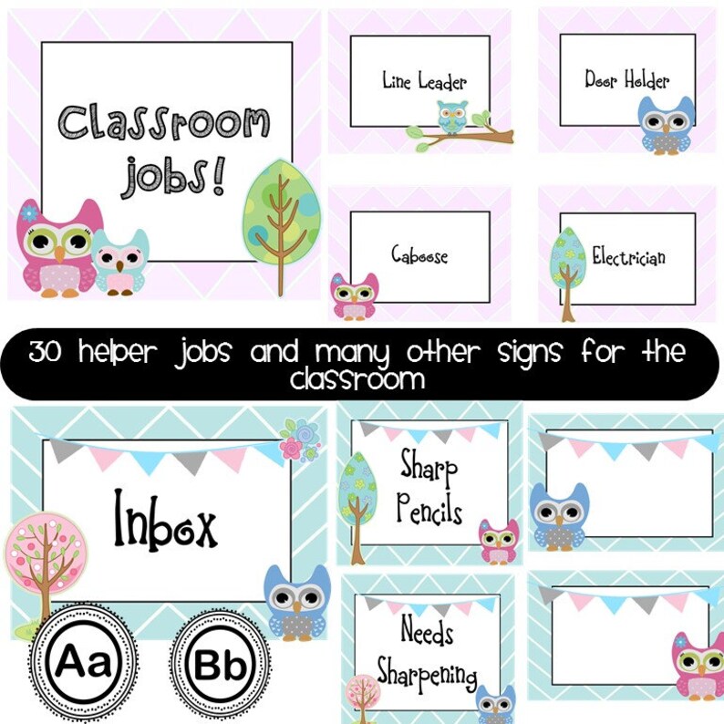 Classroom Decor - Owl Theme - Etsy