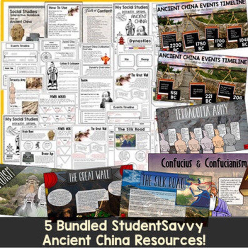 Ancient China Activities Bundle - Curriculum Map Projects Timeline STEM ...