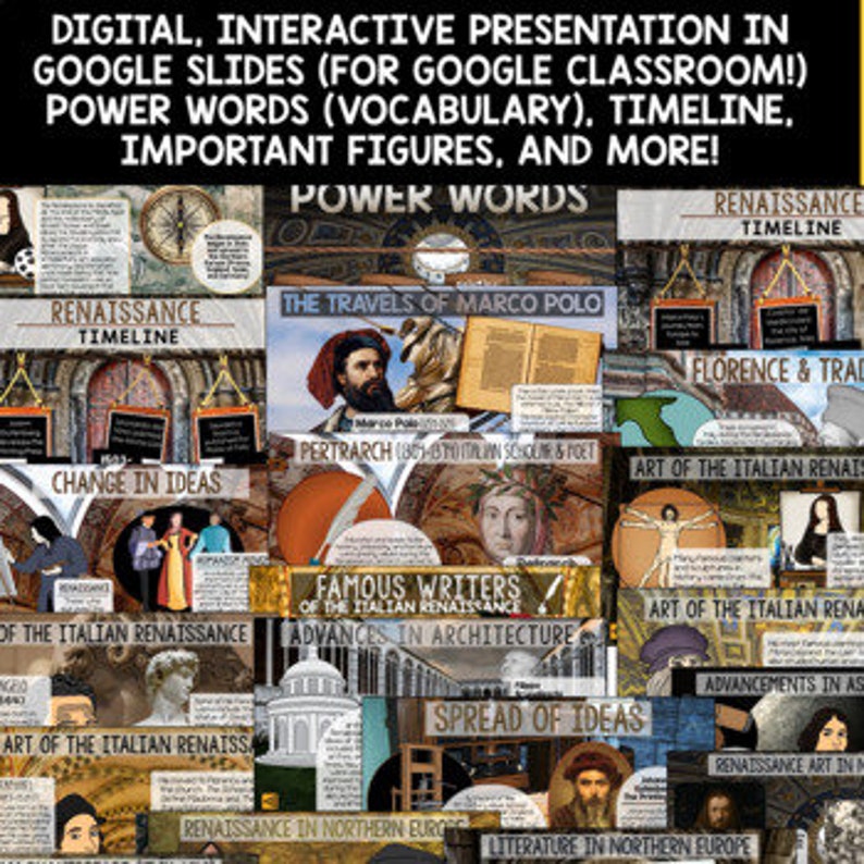 The Renaissance Google Classroom Renaissance Google Slides - Etsy