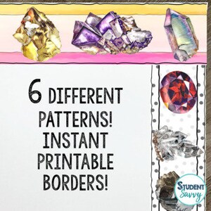 Rocks and Minerals Bulletin Board Borders | Science Decor Middle School ...