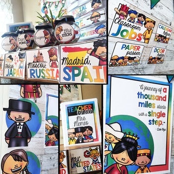Around the World Classroom Decor - Editable | Countries Around the ...