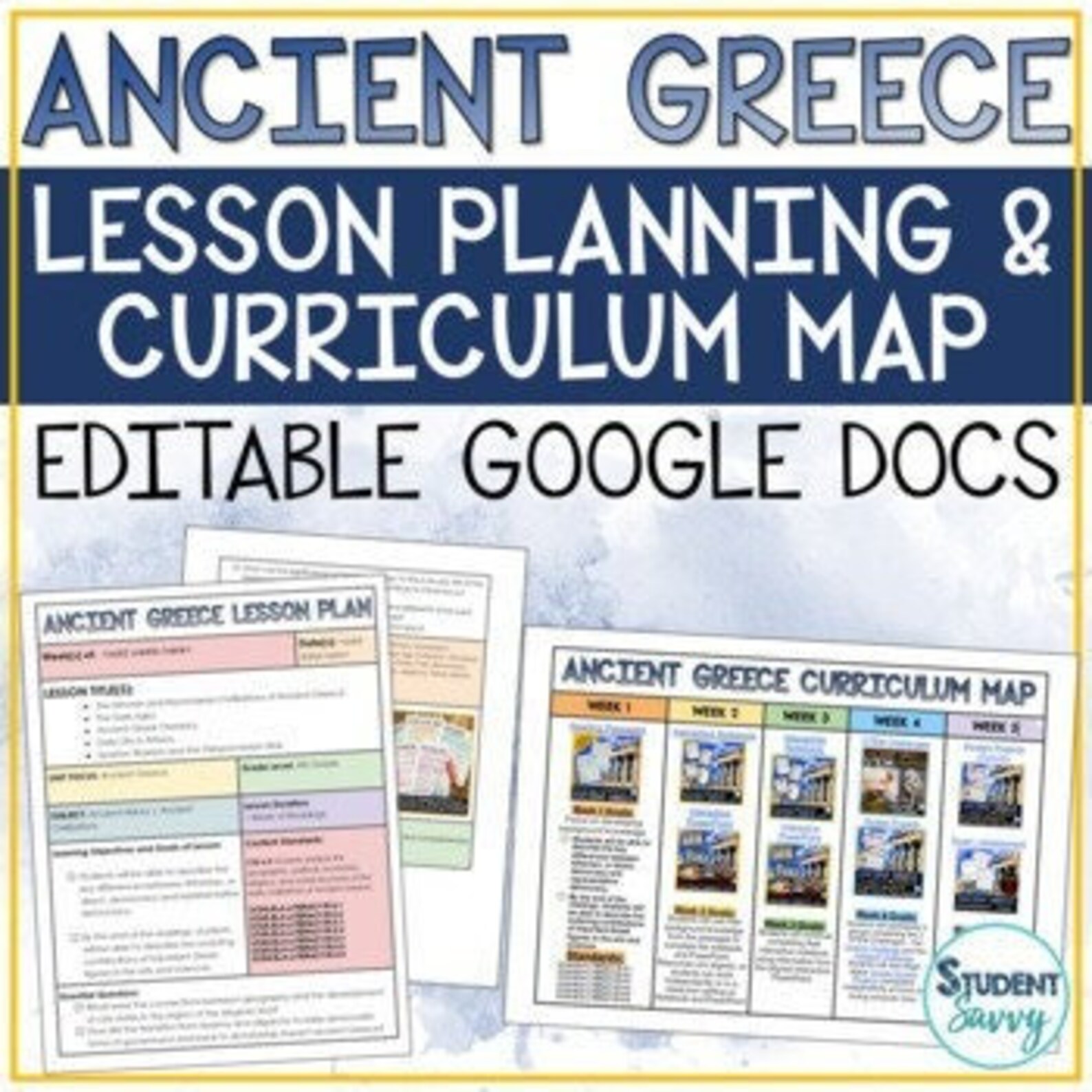Ancient Greece Lesson Plans Templates Editable Google Docs Curriculum ...