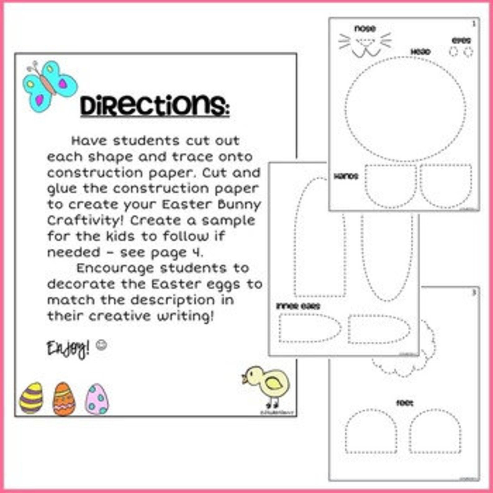 Easter Bunny Craftivity! - Etsy