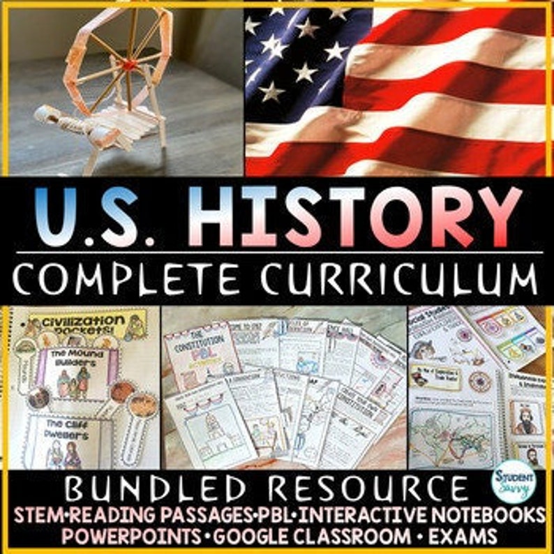 US History Curriculum - United States History Activities STEM Reading ...